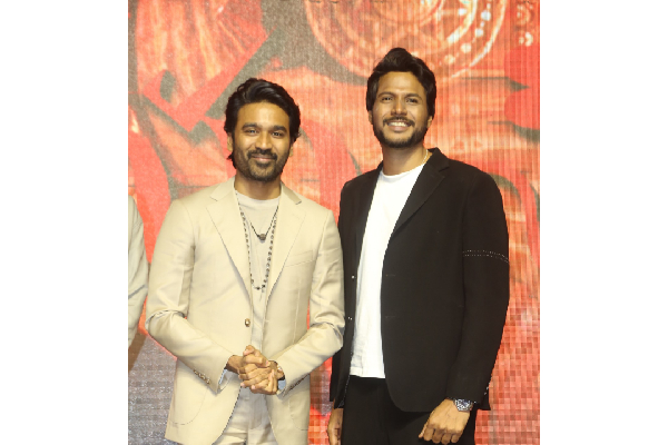 Dhanush Sundeep Kishan at Raayan pre release event | తెలుగు360