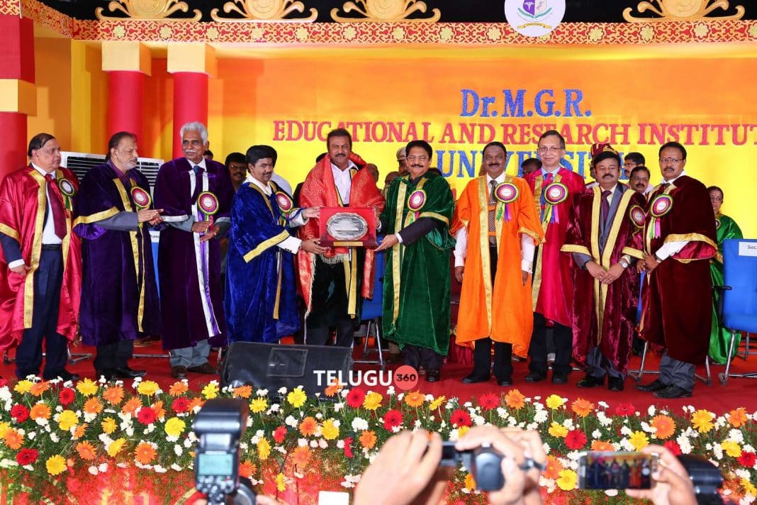 Mohan Babu receives doctorate