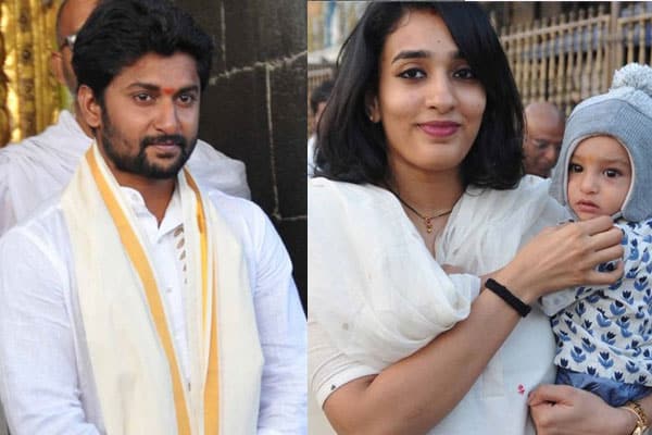 Nani visits Tirupati with family - Telugu360