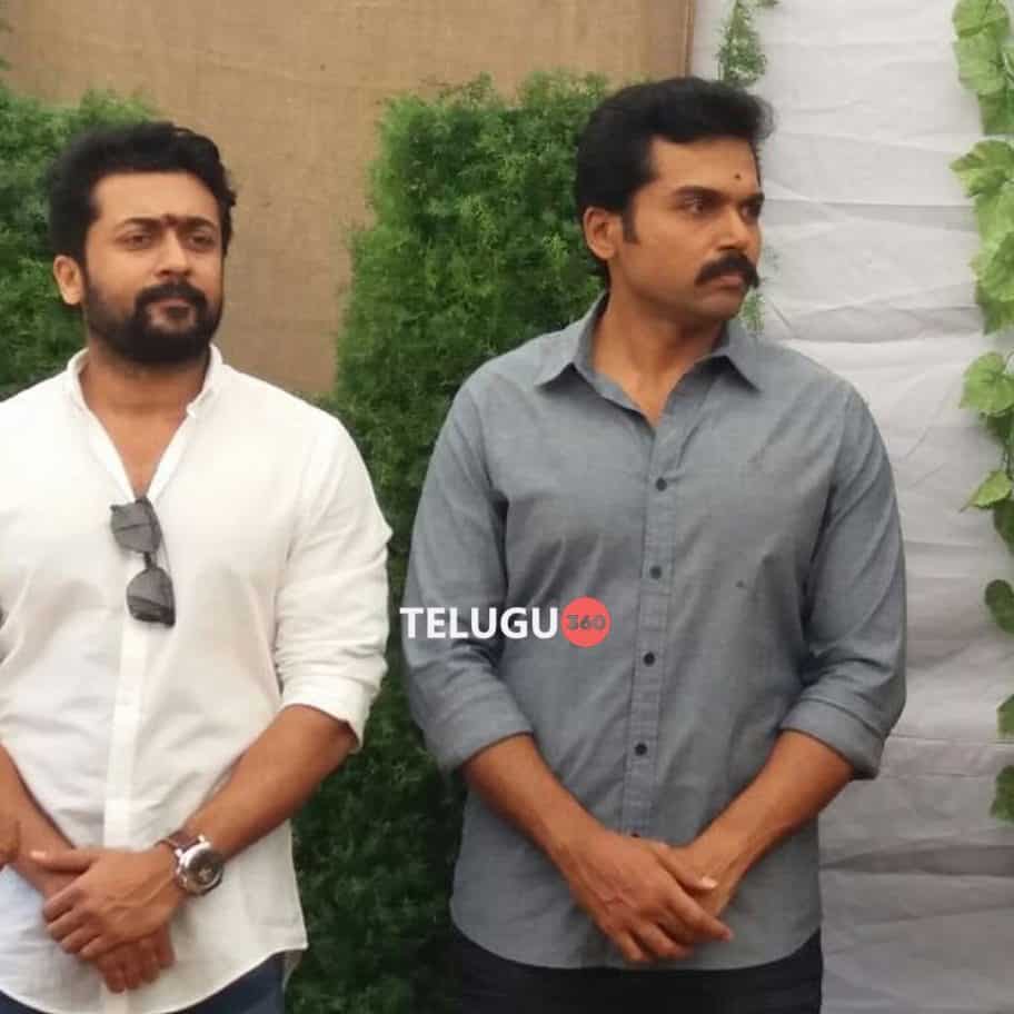 Karthi movie opening photos, Karthi Rakul movie pooja ceremony photos