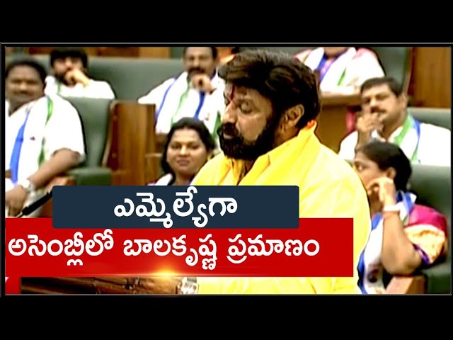 Video: Balakrishna takes oath as MLA in AP Assembly