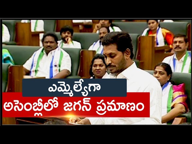 Video: YS Jagan takes oath as MLA in AP Assembly