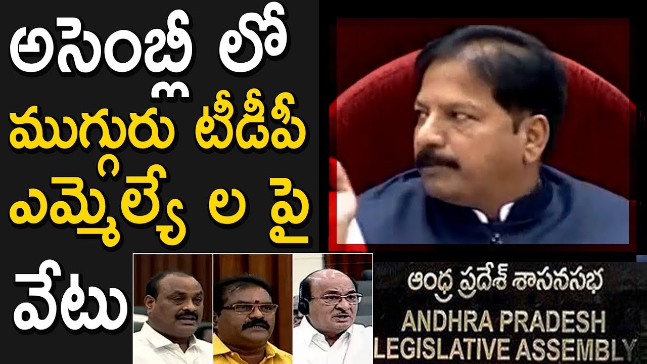 Video: 3 TDP MLAs suspended from AP Assembly