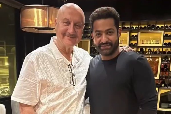 A legendary meet: Anupam Kher and NTR clicked together