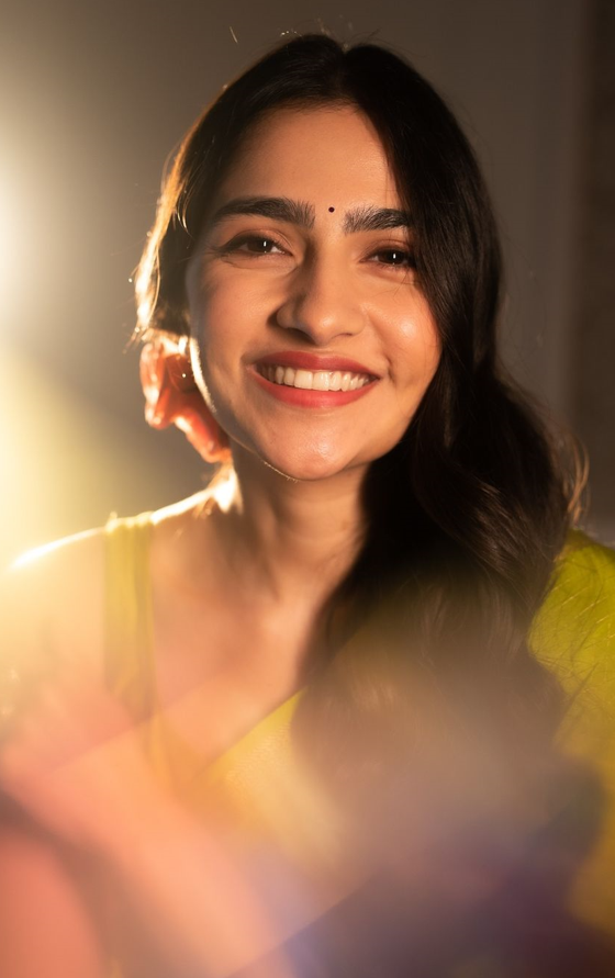 Rukmini Vasanth Stuns In Green Saree - Telugu360