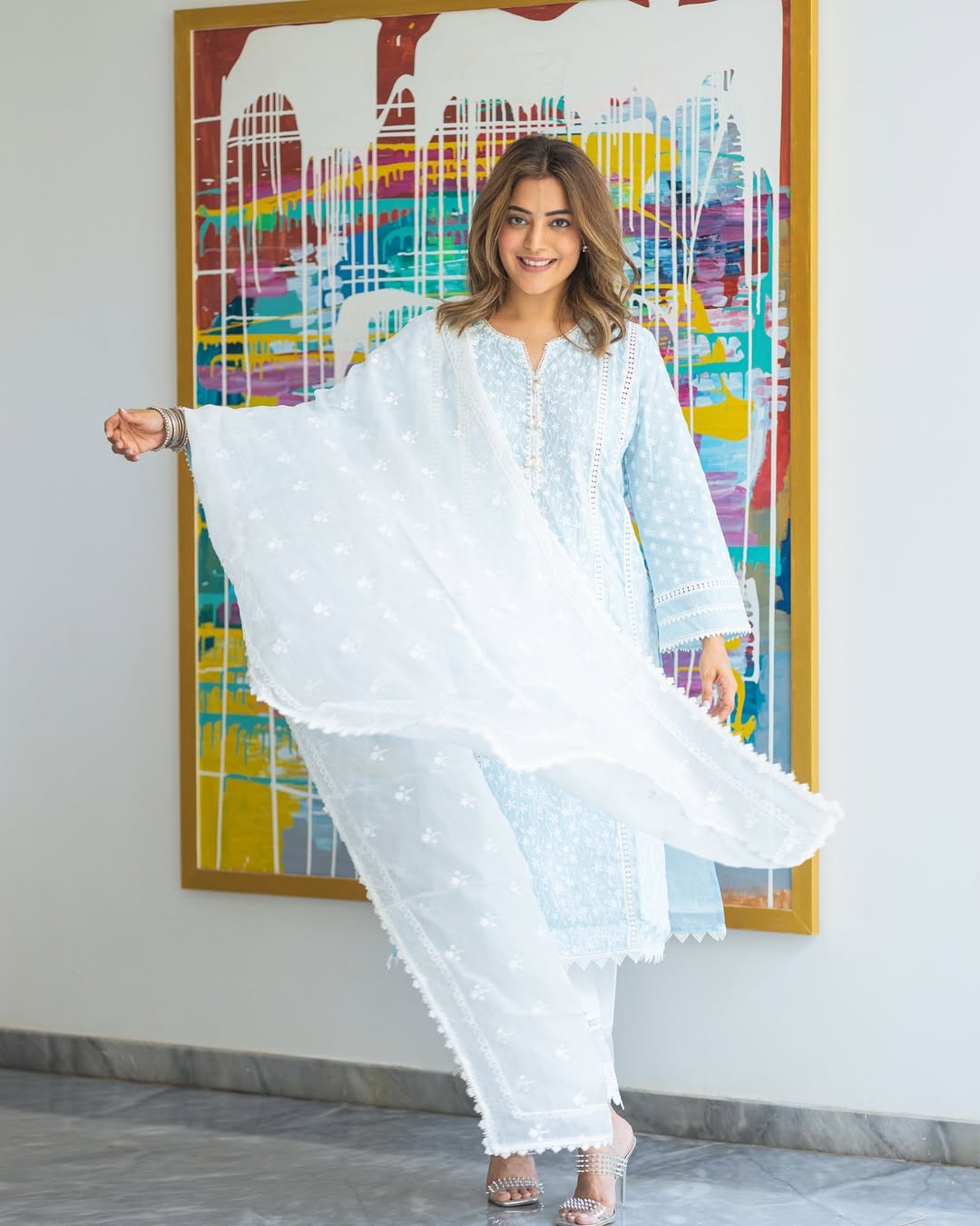 Nisha Aggarwal Pretty Look In Chikankari - Telugu360
